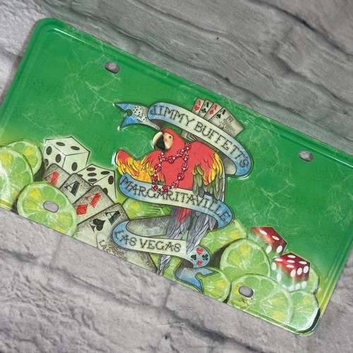 Jimmy Buffett Margaritaville Las Vegas Metal License Plate Parrot Dice ...