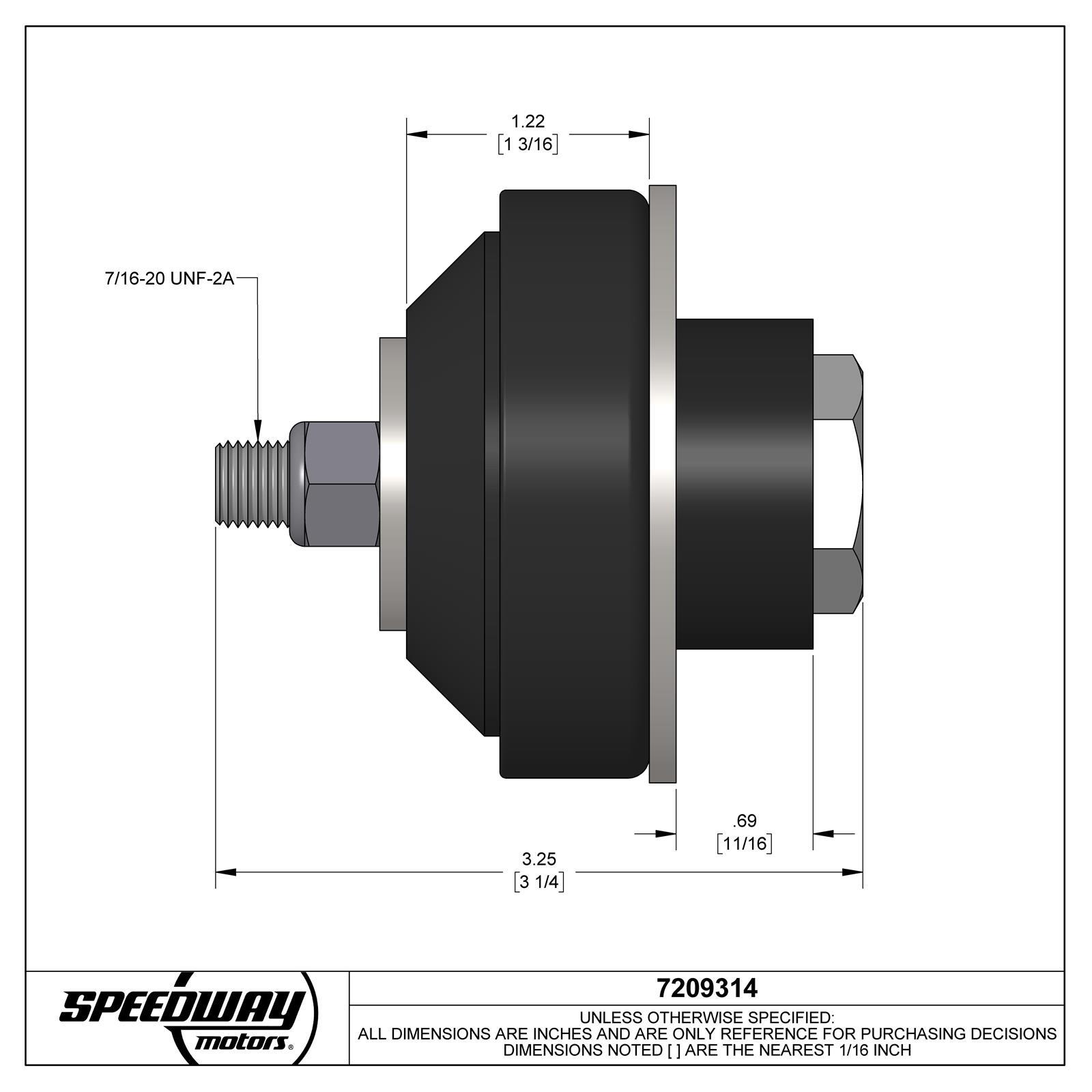 Universal Bolt-Through Rubber Engine/Motor Mount Cushion Kit, Speedway ...