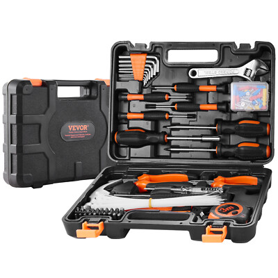 VEVOR Tool Kit 132 Piece General Household Hand Tool Set with Portable ...