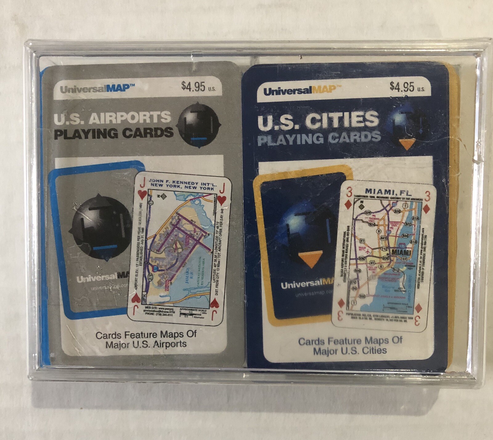 Universal Map US Cities Airports Playing Cards Good Collectors ...