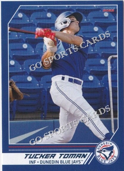 2023 Dunedin Blue Jays Tucker Toman RC Rookie Toronto Blue Jays Minor ...