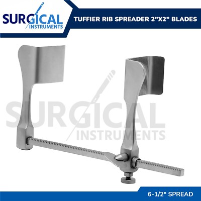 Tuffier Rib Spreader 2" x 2" Blades with 6-1/2" Spread Stainless German ...