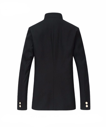 Men Slim Tunic Jacket Single Breasted Blazer Japanese Student Uniform ...