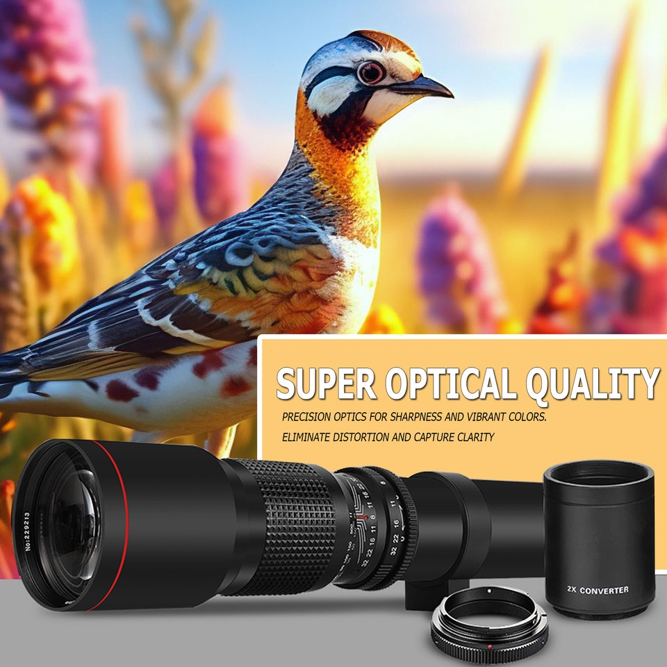 500mm/1000mm f/8 Manual Telephoto Lens for Canon EOS R100 R10 R50 R6 R7 ...