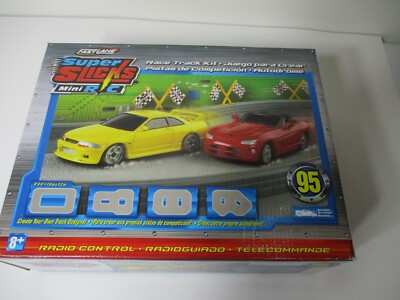 FAST LANE SUPER SLICKS Mini RC Race Track Kit - 1/43 Scale RC TRACK ...