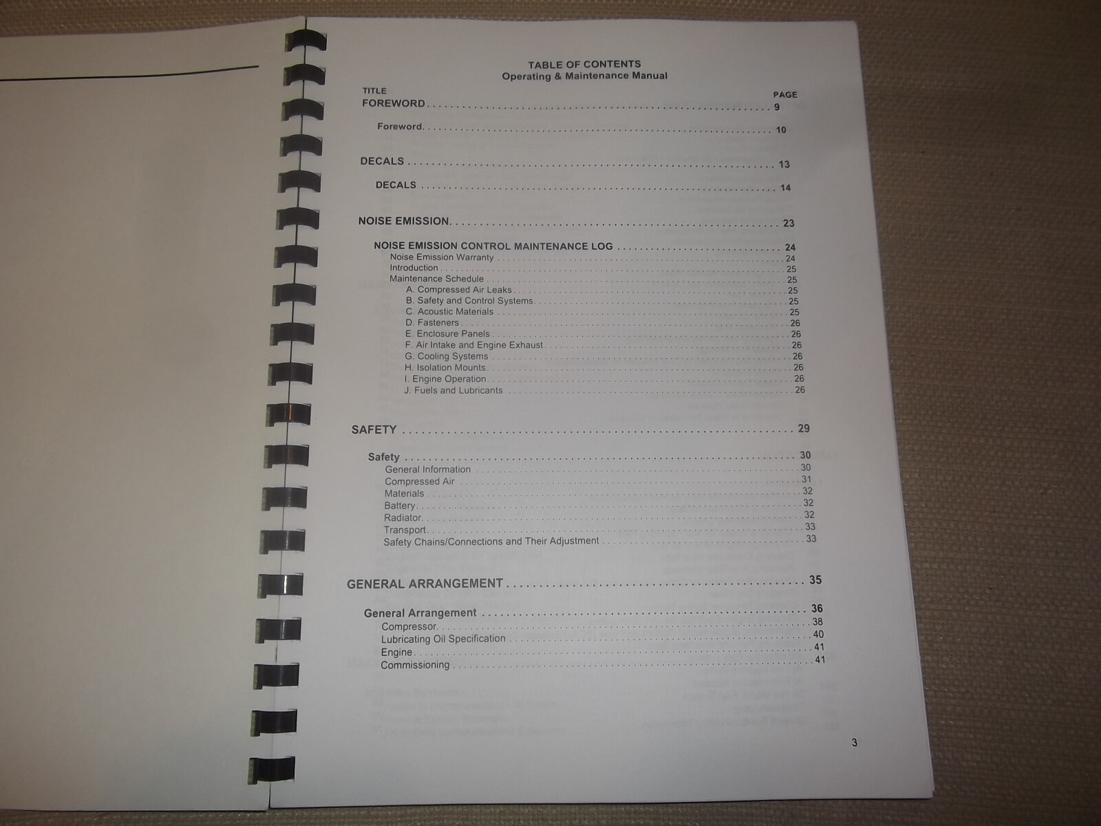 DOOSAN P425 XP375 HP375 WIR COMPRESSOR OPERATION & MAINTENANCE MANUAL ...