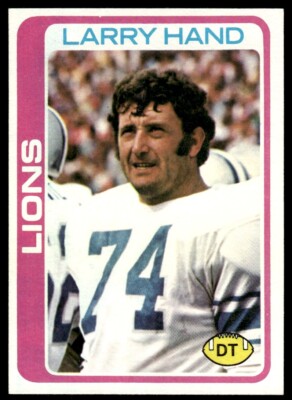 1978 TOPPS LARRY HAND K DETROIT LIONS #356 | eBay