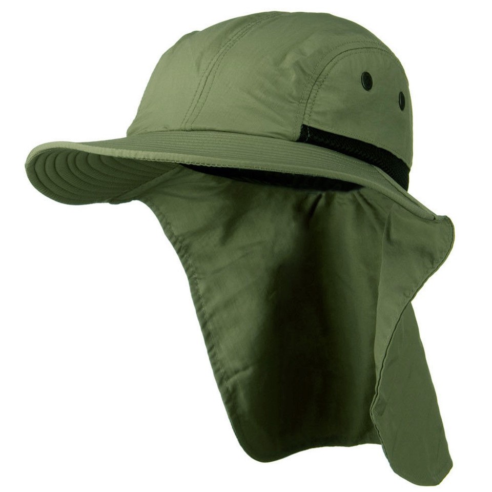 Wide Brim Sun Hat UV Protect Bucket Cap For Hiking Camping Fishing Men ...