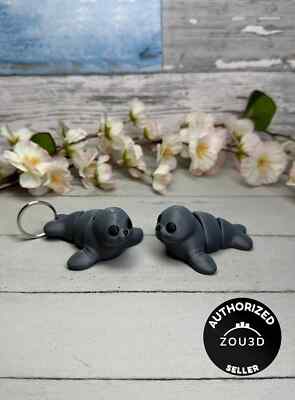 3D Printed Articulating Baby Seal (Fidget Or Keychain) - ZOU3D | eBay ...
