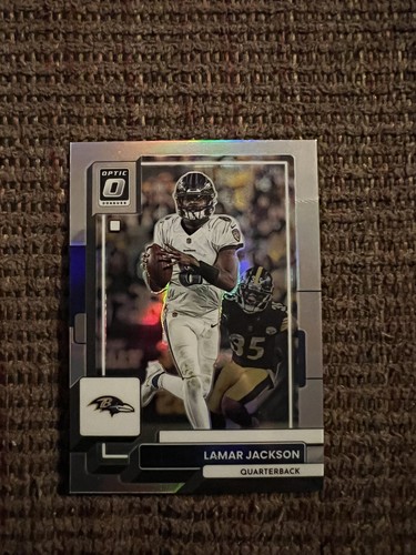 2022 Panini Donruss Optic Lamar Jackson Silver Prizm Holo Card Ravens ...