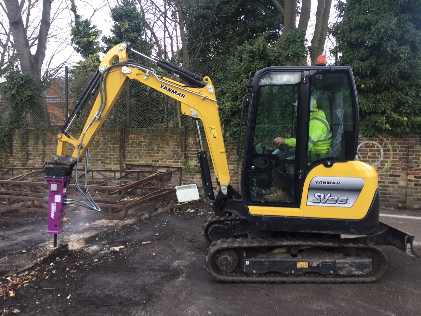 Prodem Hydraulic Hammer PRB010 0.7-3.0 Ton Breaker Pecker Demolition ...