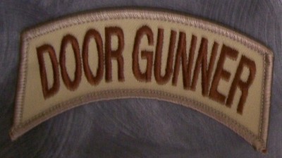 Embroidered Military Patch Vietnam Door Gunner shoulder tab NEW desert ...
