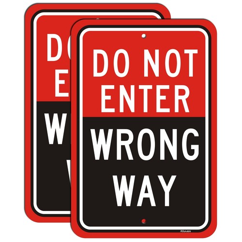 Do Not Enter-Wrong Way Signs | 18 x 12 Inches Do Not Enter Signs Rust ...