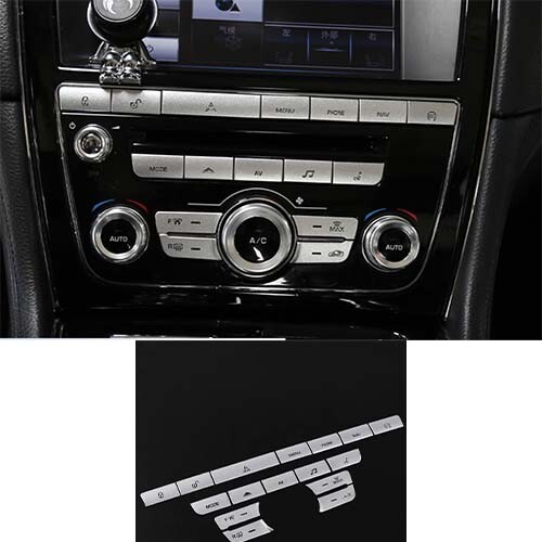 AC Button Sticker 10-19 Silver Alloy Console Infotainment System For ...