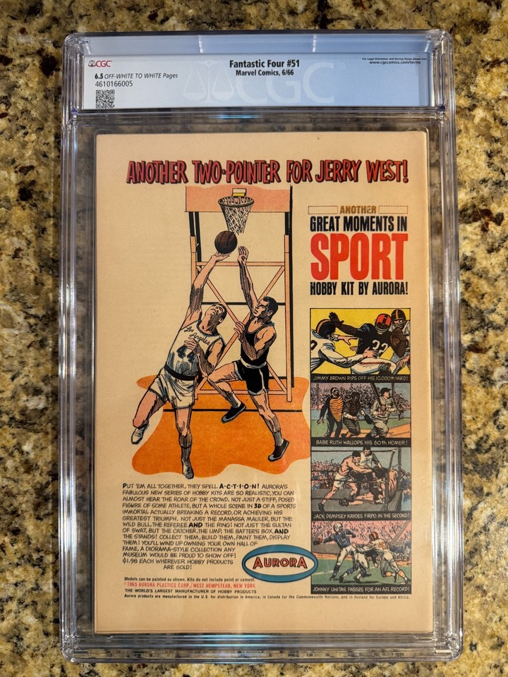 FANTASTIC FOUR #51 CGC 6.5 FN+ / 1ST NEGATIVE ZONE / MARVEL COMIC | eBay