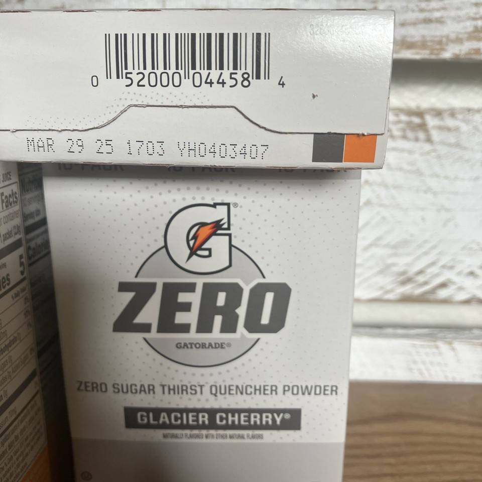 200 Packets Gatorade G Zero Powder, Glacier Cherry/ Freeze & Orange ...