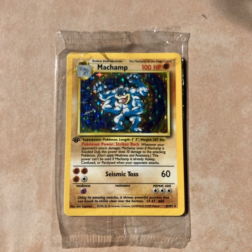 Pokémon TCG Machamp Holo Rare Card Base Set 8/102, 1st Edition, Mostly ...