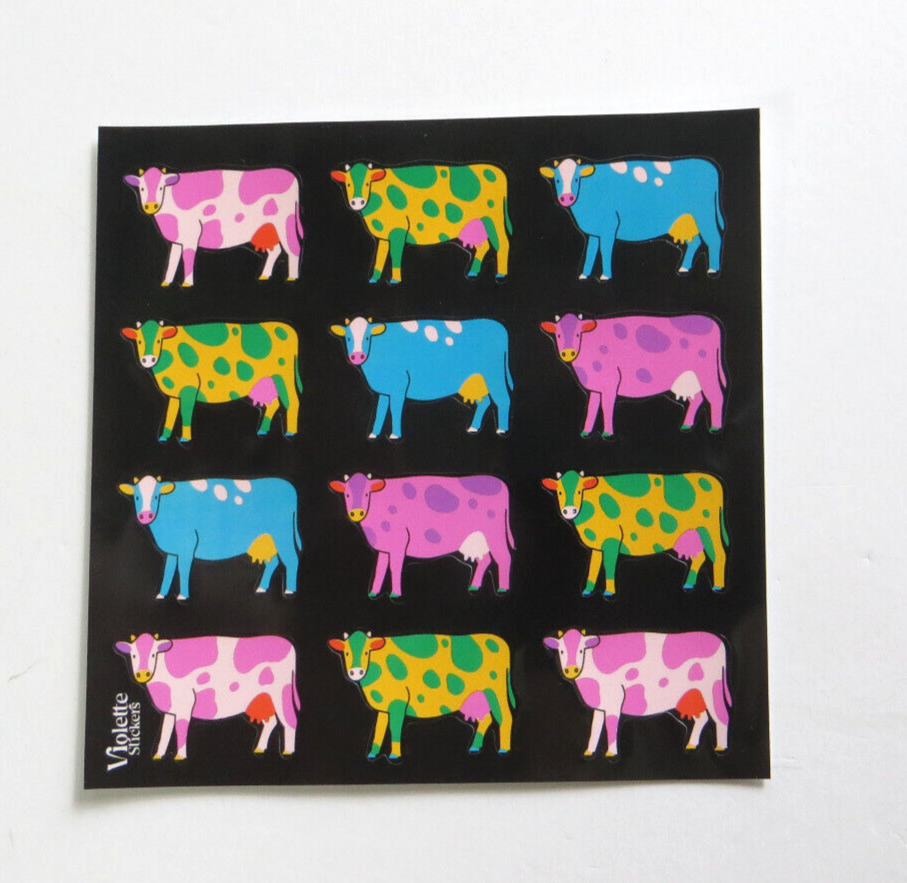Violette Stickers - SPACE COWS - 4x4 Square NEW RELEASE Stickers #K293 | eBay