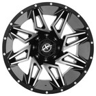 Set 4 20" XF Off-Road XF-218 Gloss Black Machined Wheels 20x10 6x135 ...