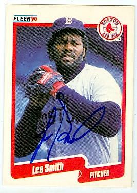 Lee Smith autographed baseball card (Boston Red Sox) 1990 Fleer #287 | eBay