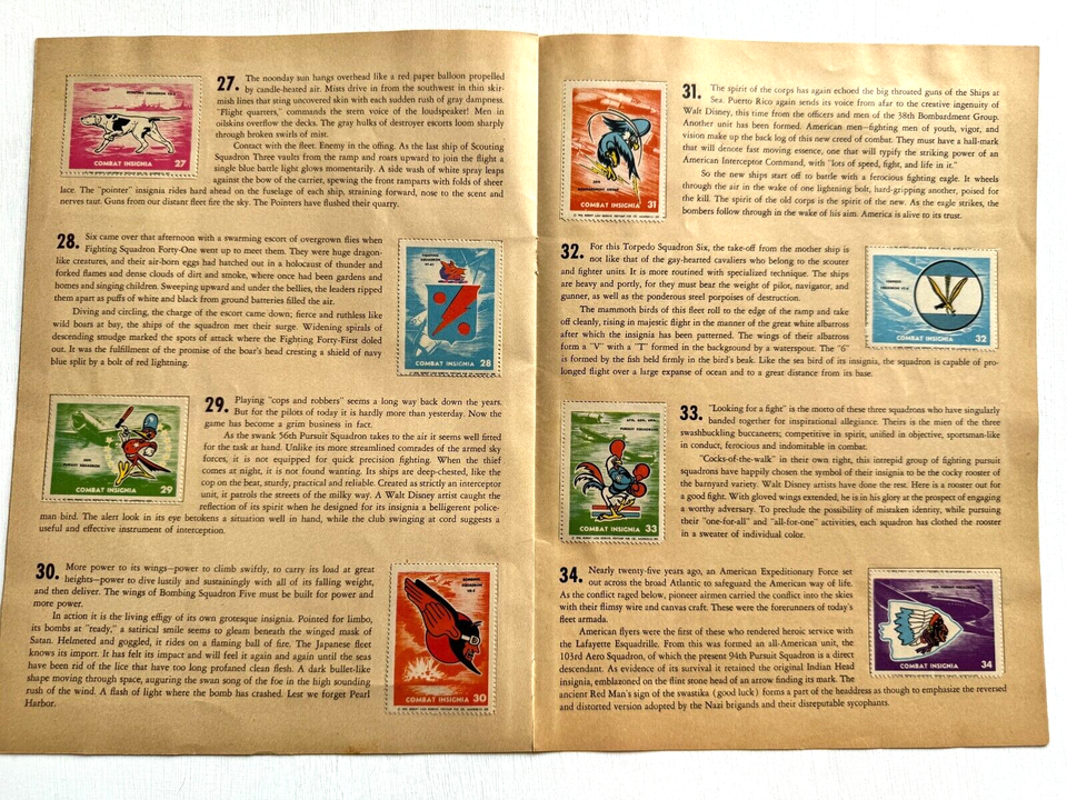 1942 Combat Insignia Stamps of the Army and Navy- Has all 50 Stamps! | eBay