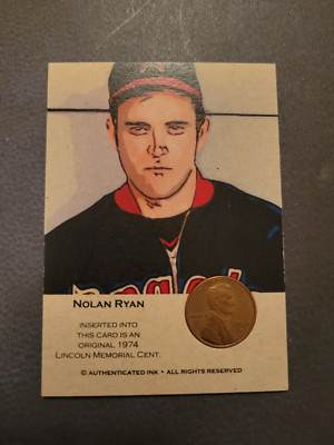 Nolan Ryan Authenticated Ink 1974 Lincoln Penny Card | eBay