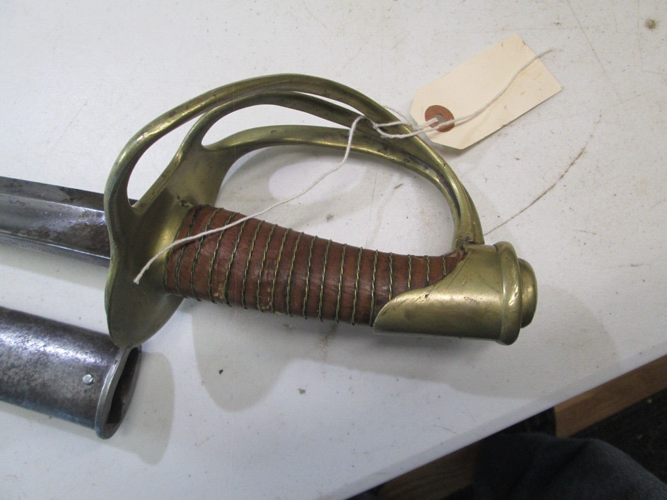 FRENCH HEAVY CAVALRY SWORD WITH SCABBARD DATED 1822 MAKER COFEDERATE ...