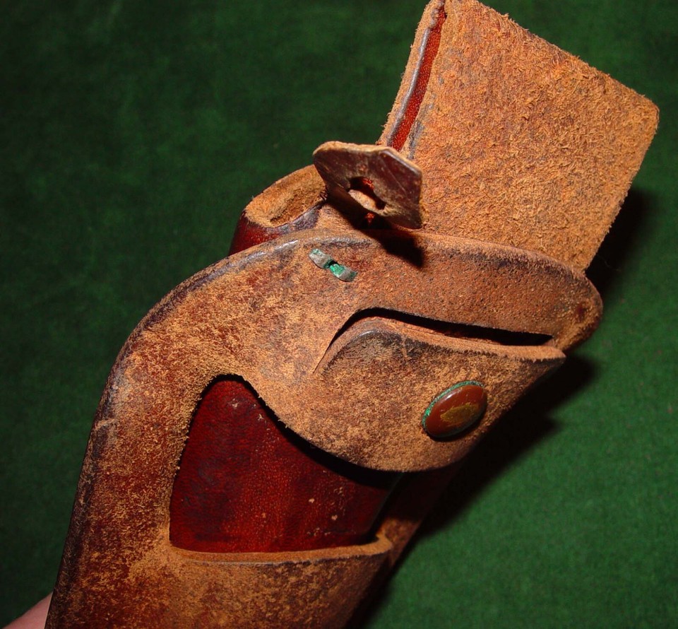 Unique Antique Floral Carved Mexican Double Loop Holster fits 5 1/2 ...