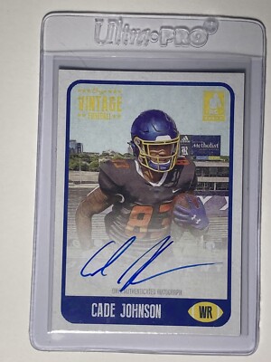 Cade Johnson 2021 Onyx Vintage Football Blue Ink Auto /400 Seattle ...