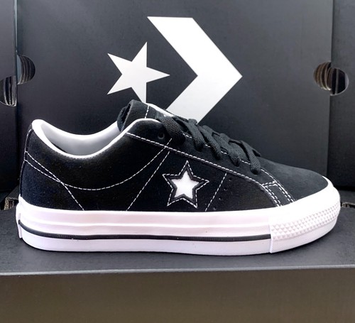 Converse WOMEN Cons One Star Pro Ox Low Top Black Suede 171327C | eBay