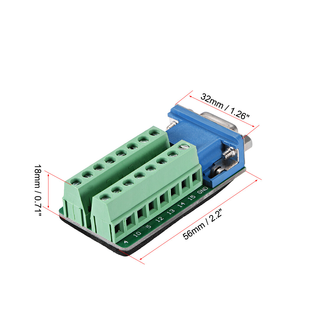 DB15HD Pluggable Terminal Breakout Boards - Engineering