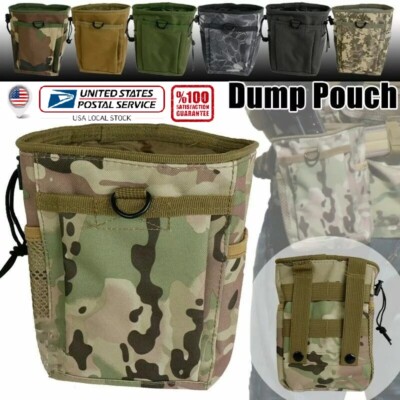Drawstring Magazine Dump Bag Utility Belt Ammo Pouch Tactical Molle ...