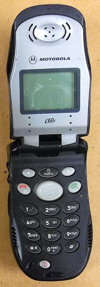 Motorola Nextel i series i60c - Black ( Nextel ) Rare iDEN PTT Flip ...