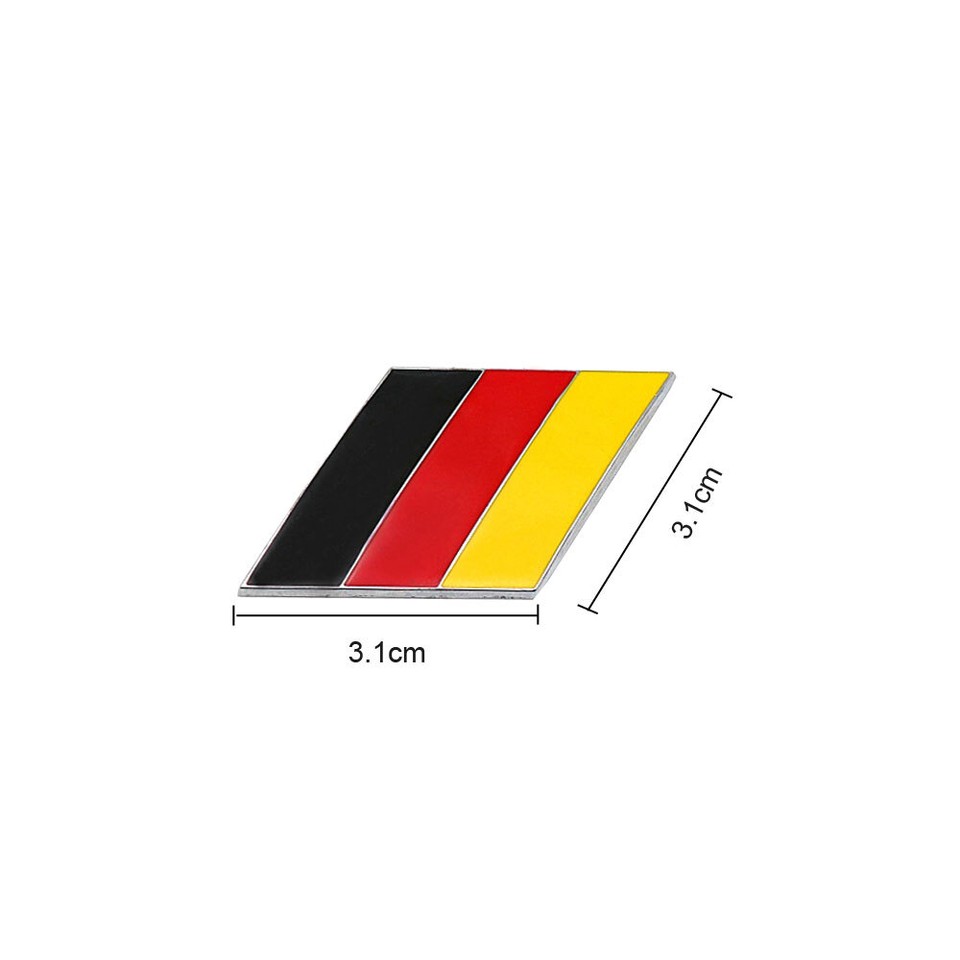 2X Germany Flag Sticker Side Fender Emblem Metal Badge for German Car ...