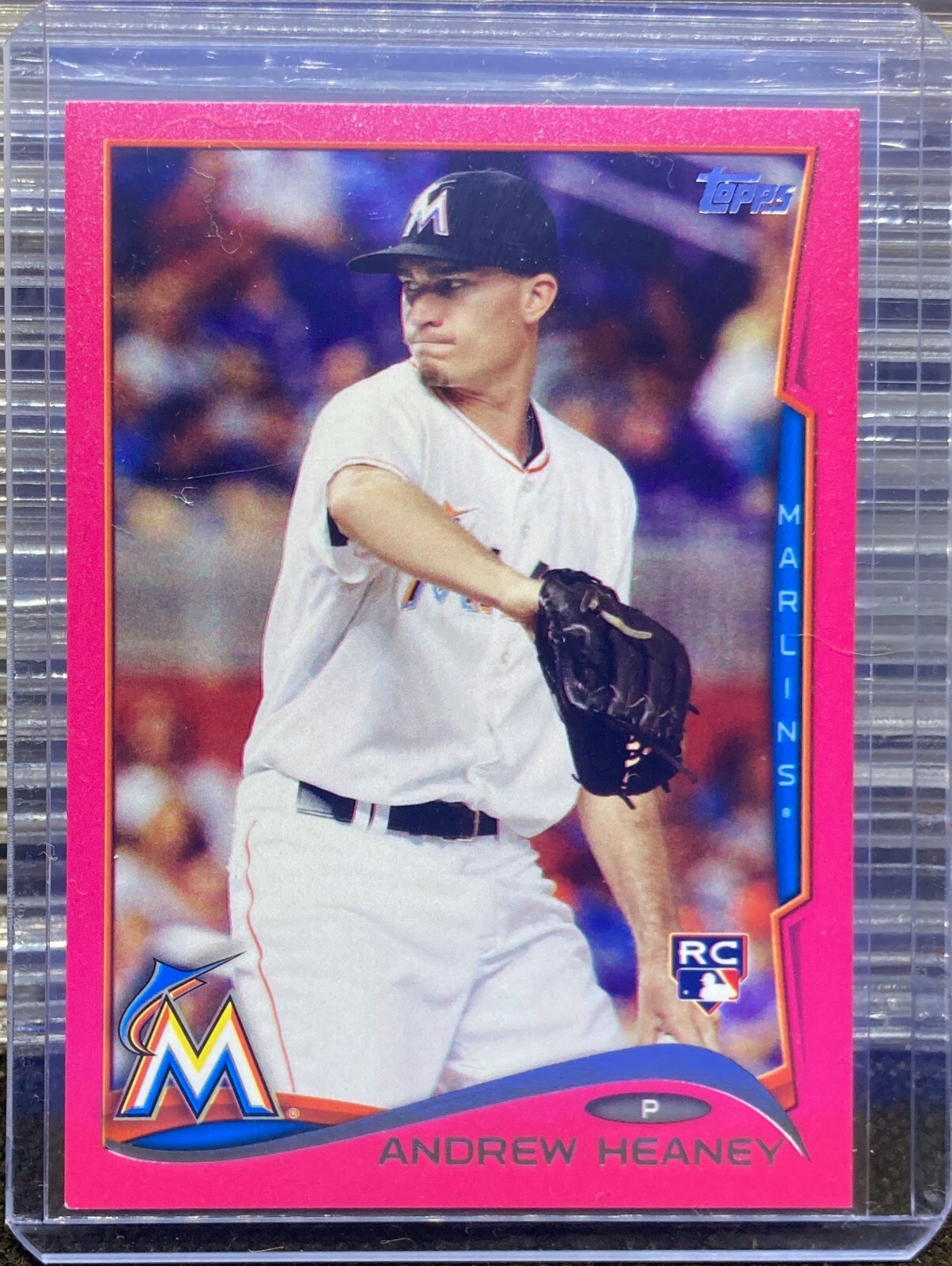 2014 Topps Update Andrew Heaney Mother's Day Hot PINK #21/50 Rookie ...