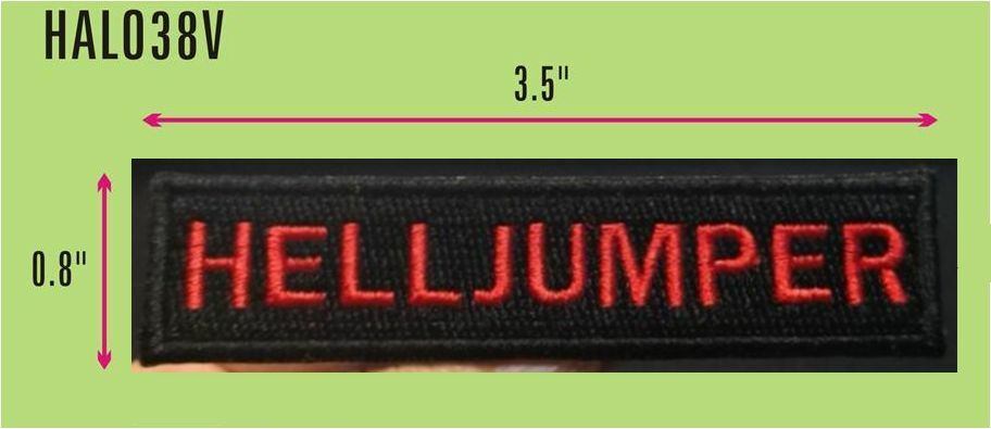 HALO TACTICAL RED ON BLACK HELLJUMPER TAB PATCH - HALO38V | eBay