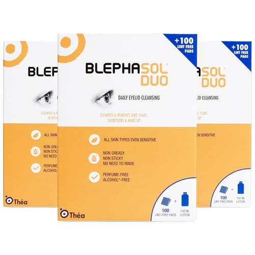 Blephasol Duo Eyelid Cleansing - Blepharitis - 100 Pads + 100ml Lotion ...