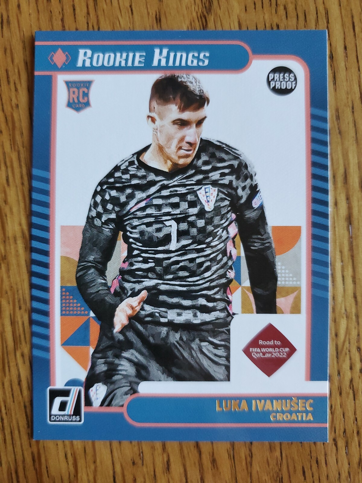 2021-22 Donruss Soccer LUKA IVANUSEC ROOKIE KINGS Press Proof Gold ...