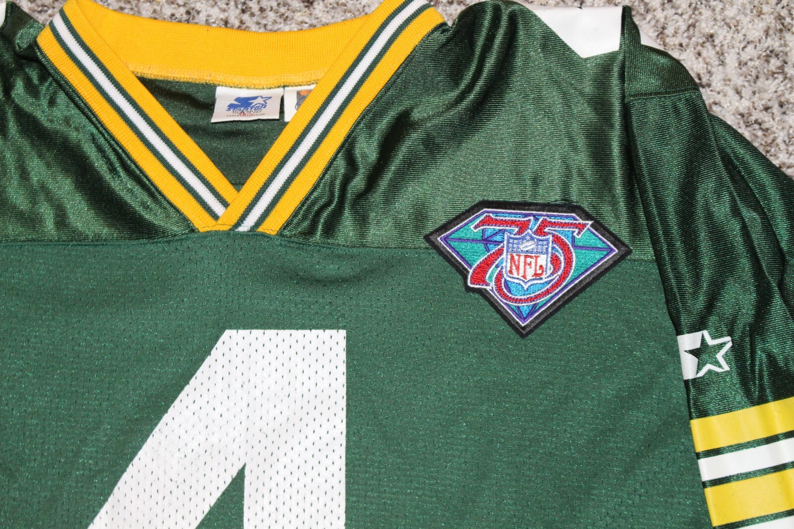 PROLINE Green Bay Packers Brett Favre Starter Jersey Sz 48 Large 75th ANN Patch | eBay
