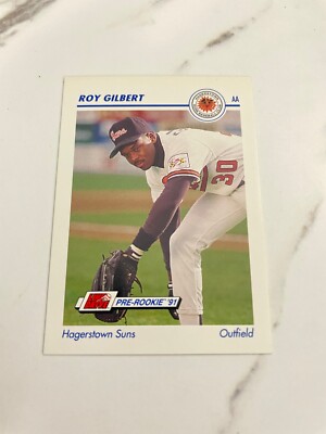 Vintage MLB Baseball Card Hagerstown Suns Outfield Roy Gilbert | eBay
