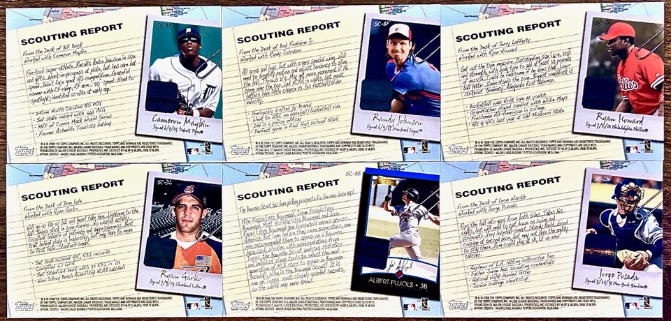 2008 Bowman Scouting Report Auto Jerry Lafferty Don Lyle MysteryScout ...