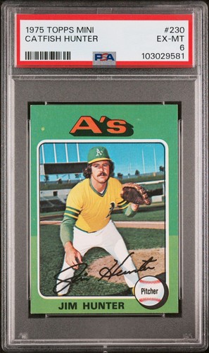 1975 TOPPS MINI 230 CATFISH HUNTER PSA 6 | eBay