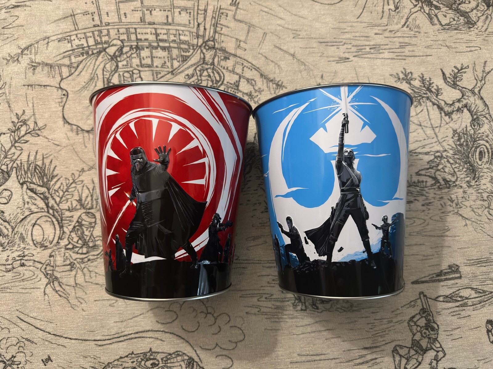 Star Wars The Rise of Skywalker AMC Popcorn Bucket Tins Kyle Ren Rey ...
