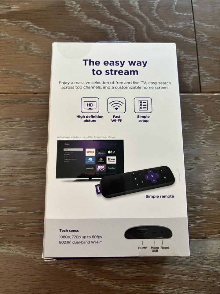 Roku Express HD 3960RW Streaming Media Player With Remote - Unopened ...