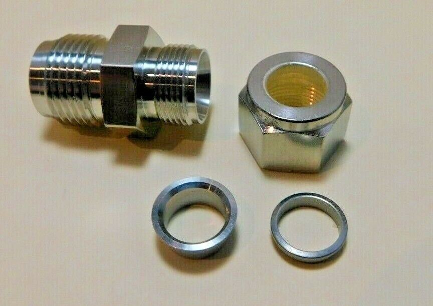 Parker VacuSeal 8-8 VHLZ-SSV, 1/2" Male VCR x 1/2" OD Compression SS-8 ...