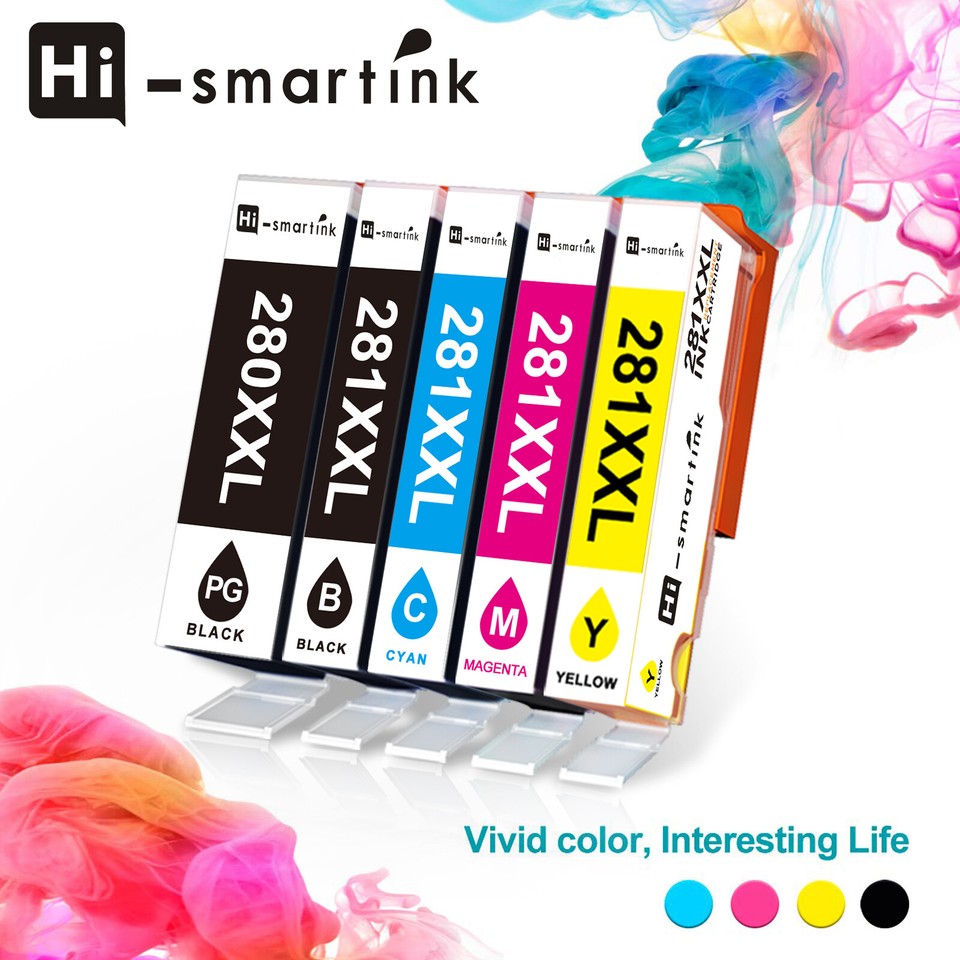 5 PGI-280 XXL CLI-281 XXL Ink for Canon PIXMA TR7520 TR8500 TR8520 ...