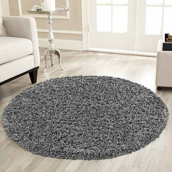 X LARGE GREY SHAGGY RUG SOFT FLUFFY PLAIN THICK 5CM FLOOR CARPET RUG ...