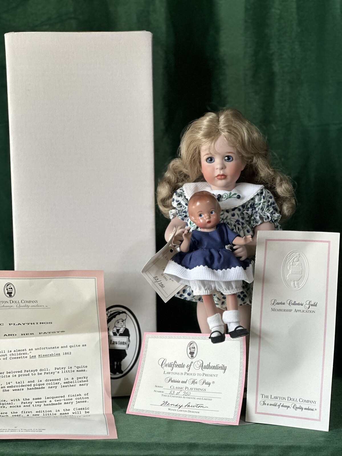 Wendy Lawton “Patricia And Her Patsy” 13” Porcelain Doll Box/Tag/COA | eBay