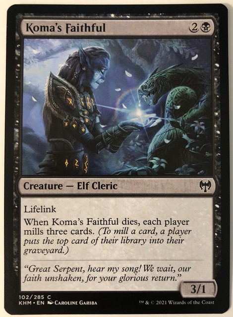 MTG Koma's Faithful Kaldheim 102/285 Regular Common for sale online | eBay