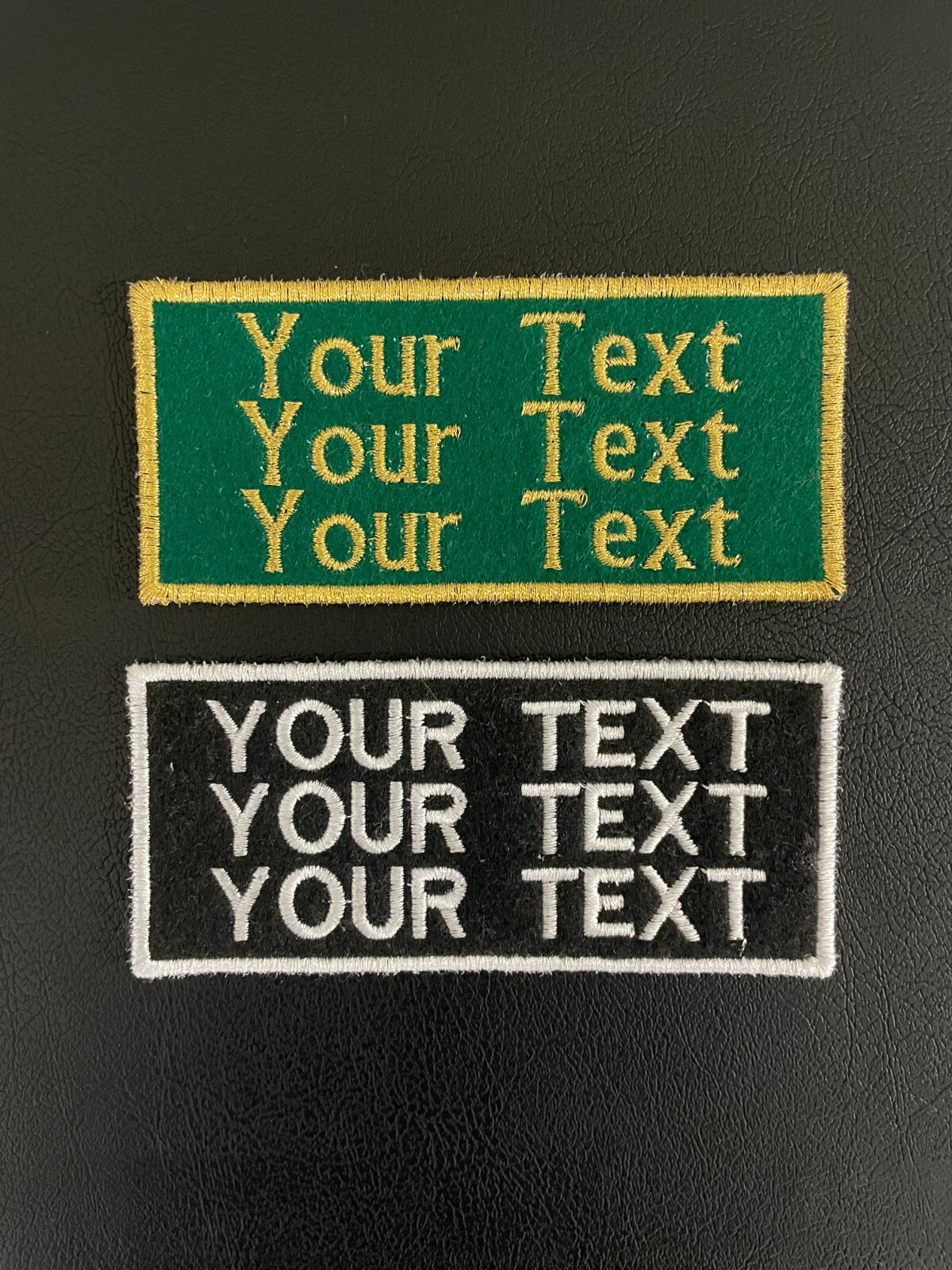 PERSONALISED EMBROIDERED NAME PATCHES BADGES IRON ON SEW ROLLED EDGE ...